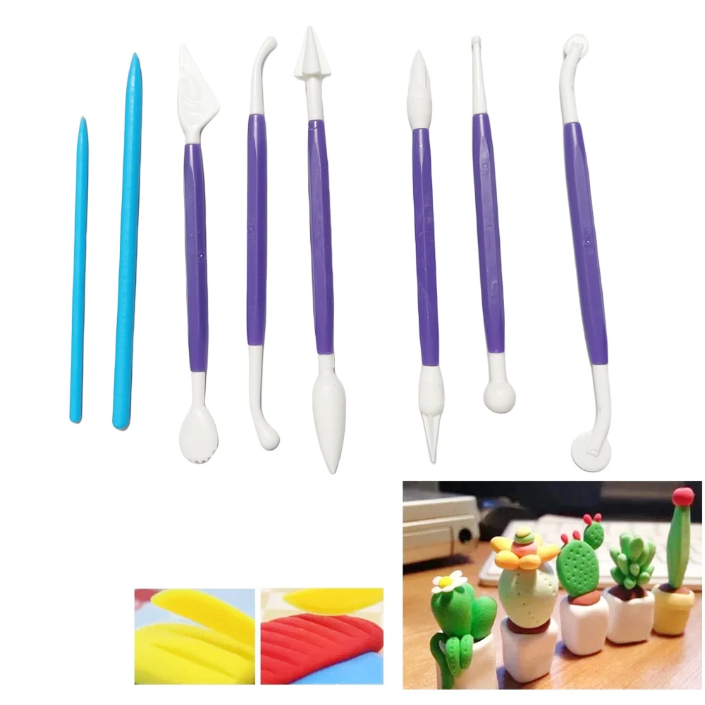 8Pcs-Set-Plastic-Clay-Sculpting-Set-Wax-Carving-Pottery-Tools-Carving ...