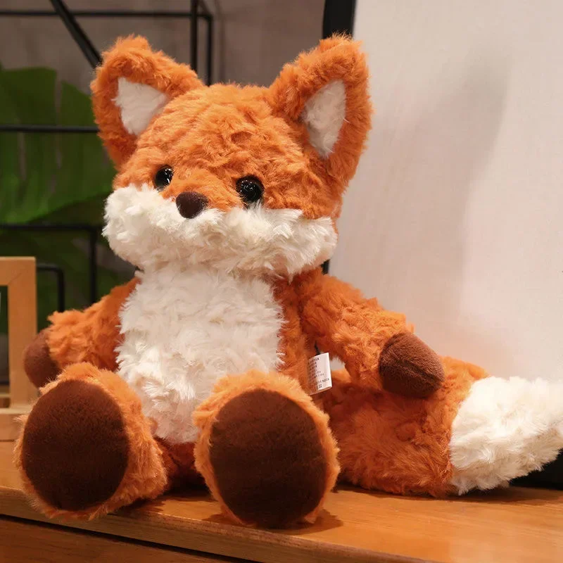 35cm Cartoon Orange Foxes Lovely Plush Toy Soft Stuffed Doll Cuddly ...