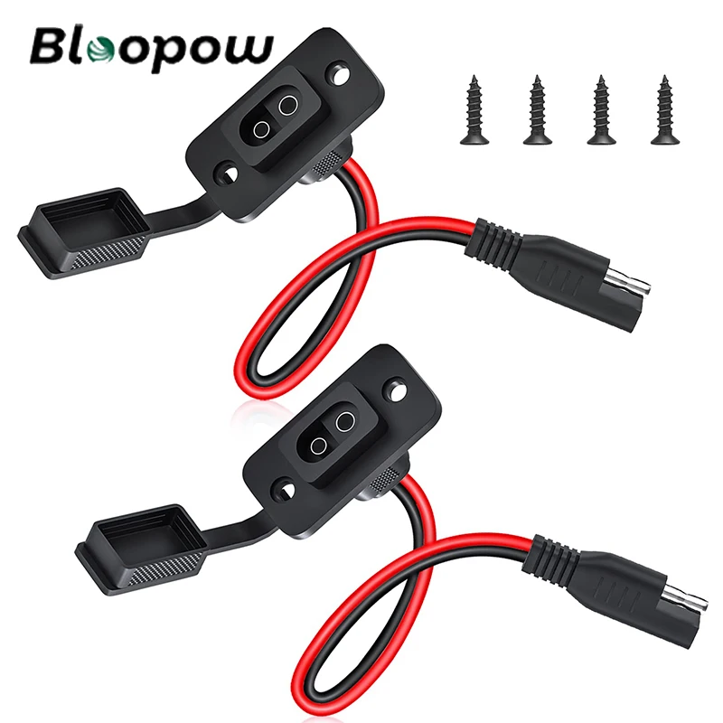 Bloopow-12AWG-SAE-Connector-Power-Socket-Sidewall-Port-Weatherproof-SAE ...