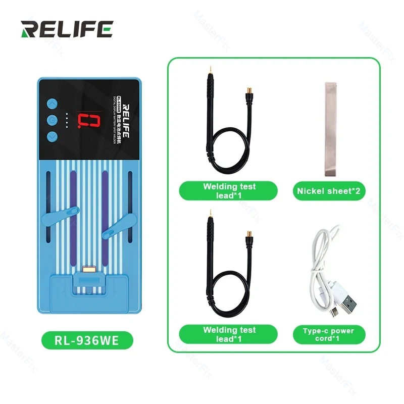 Relife Rl-936 Wee Spot Hegesztőgép 6 Gears Nickel Hegesztő Digitális Kijelző Mini 18650 ...