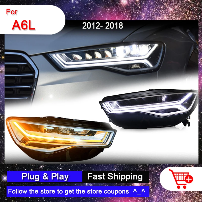 Upgraded-Headlights-for-AUDI-A6L-C7-2012-2018-Headlights-A6-C7-All-LED ...