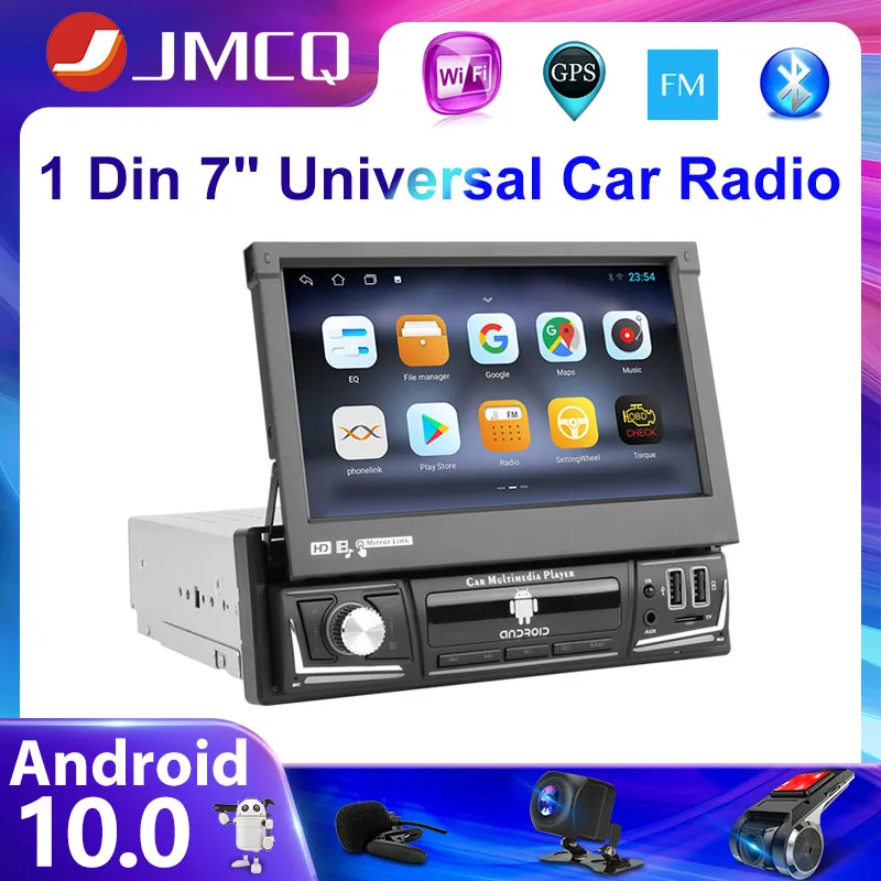 JMCQ-1Din-Car-Radio-7-Retractable-Screen-Android-10-Multimedia-Video ...