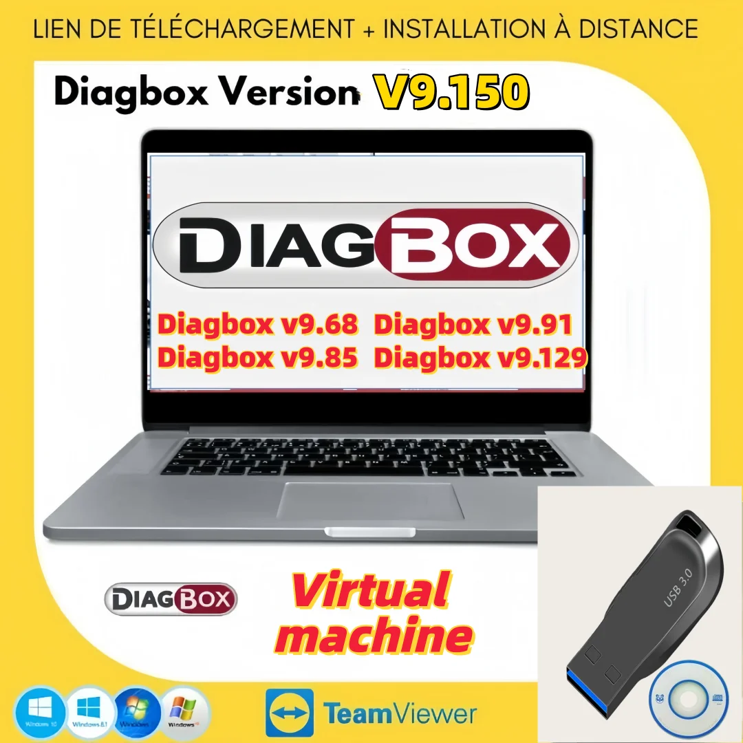 2024 Diagbox V9.150 with crack diagnostic software work with PP2000 ...