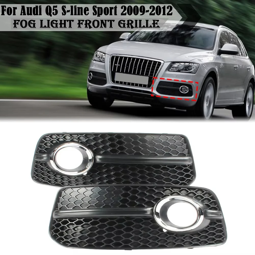 Car Front Bumper Fog Light Grill Cover For Audi Q5 S-line Sport 2009 ...