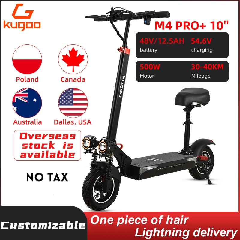 KUGOO M4 Pro+ Electric Scooter Rich Lighting Systeml Optional Seat Dual ...