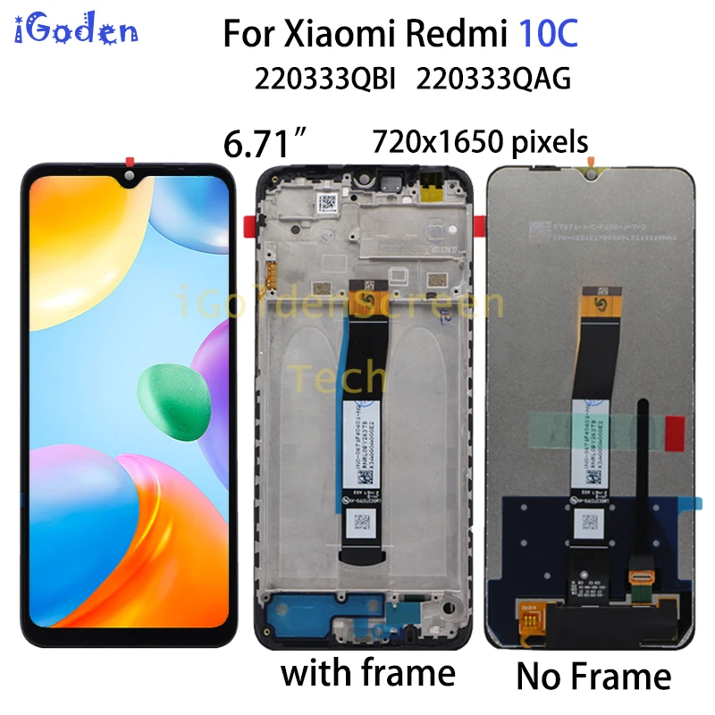 Original para xiaomi redmi 10c display lcd de toque digitador da tela assembléia para redmi 10c ...