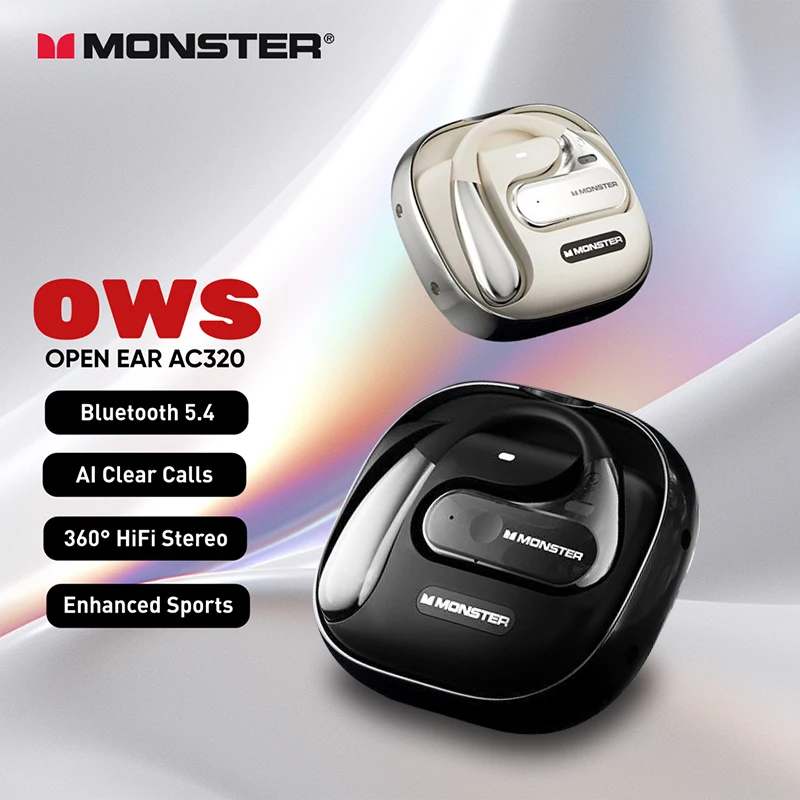 Monster-OWS-Bluetooth-5-4-Earphones-AC320-Wireless-Headphone-Enhanced ...