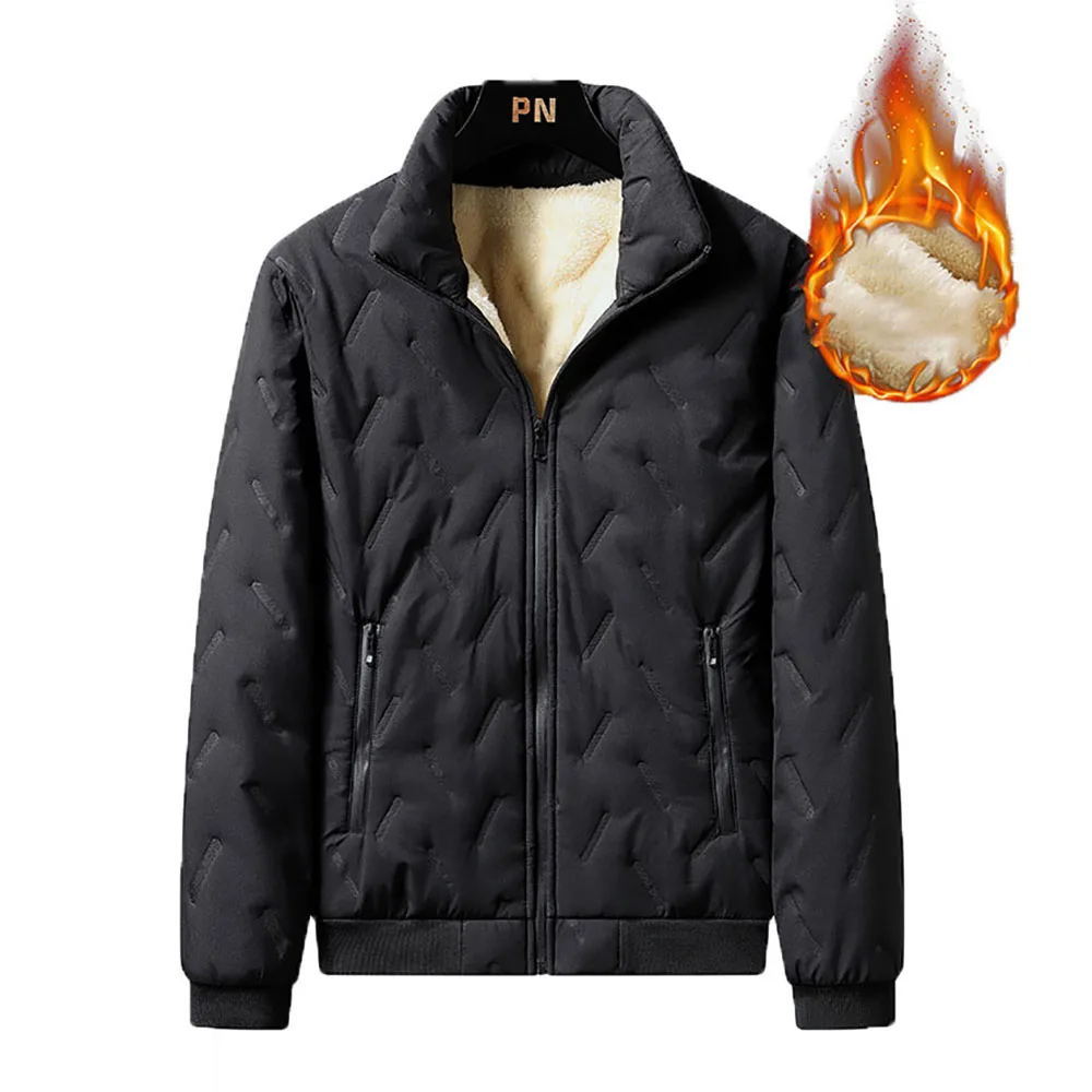 2024-New-Winter-Men-Padded-Jacket-Thermal-Lined-Thick-Warm-Fleece ...