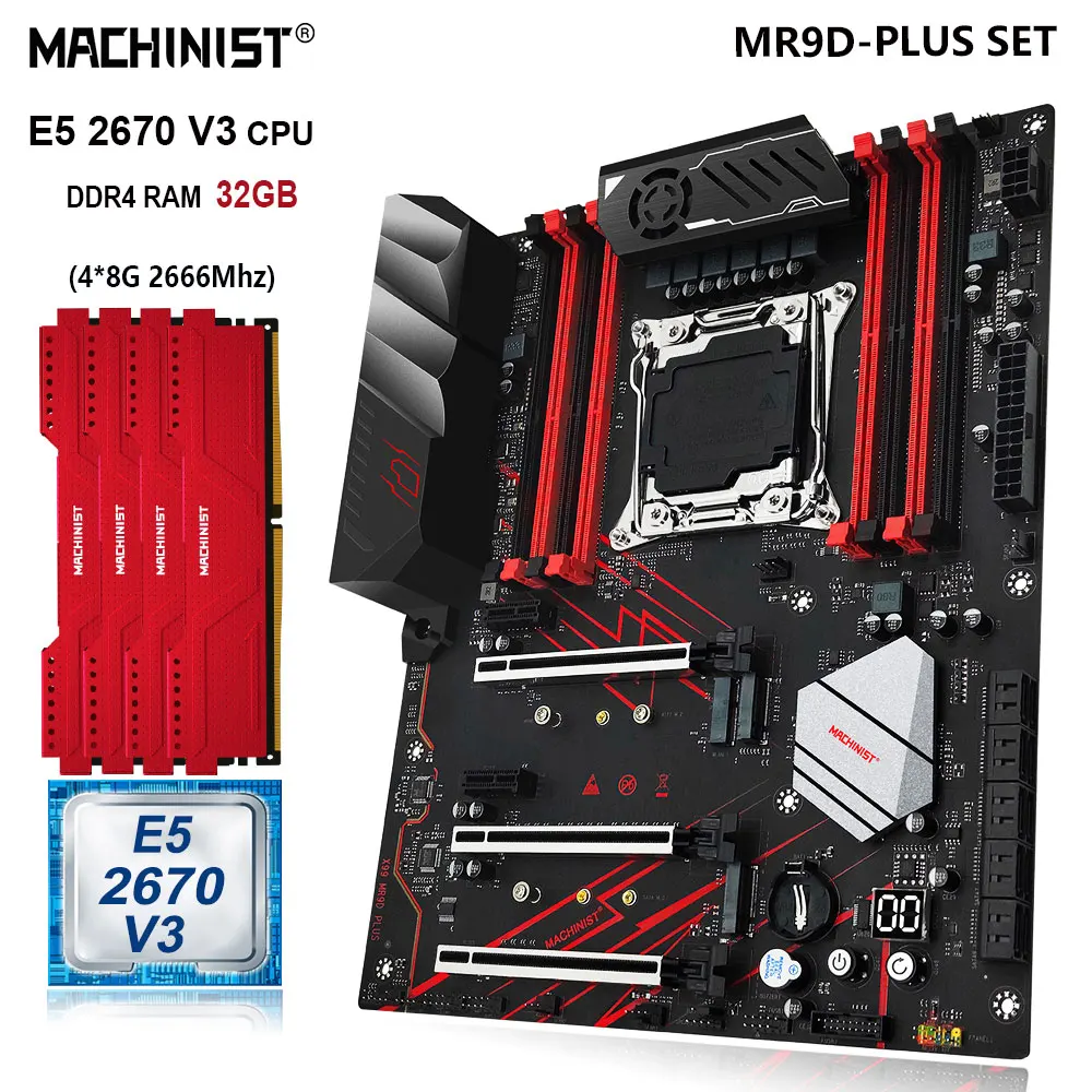Motherboard Kit Machinist X99 Xeon E5 2670 V3 Xeon E5 2670 V3