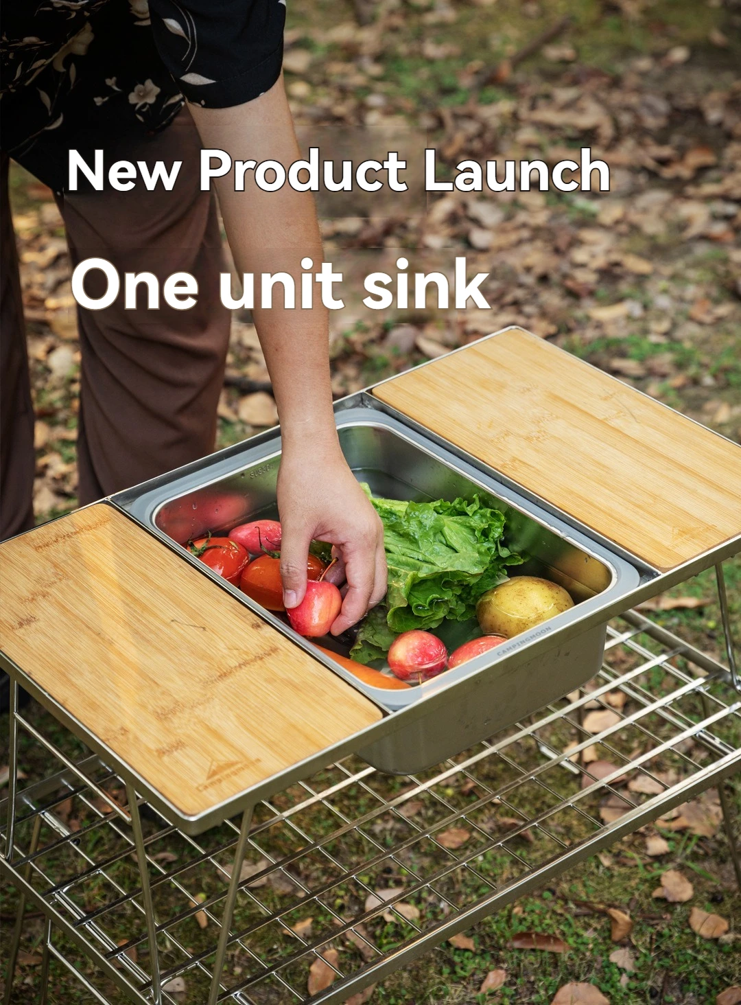 CAMPINGMOON CK-26 IGT One Unit Sink 304 Stainless Steel Multifunctional ...
