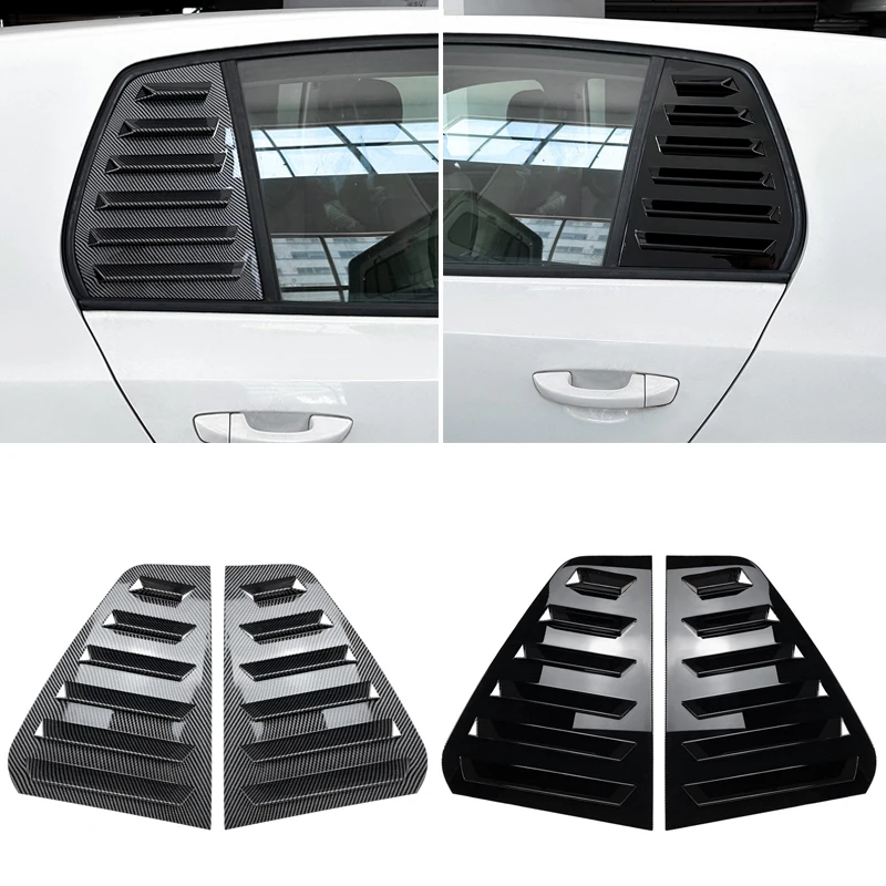 Carbon-Fiber-Car-Rear-Window-Shutter-Cover-Trim-Window-Louver-Side-Vent ...