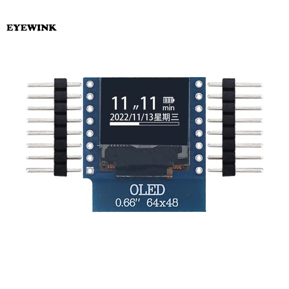 Pantalla LCD LED OLED para Arduino, 0,66 ", 64x48 IIC I2C, Compatible ...