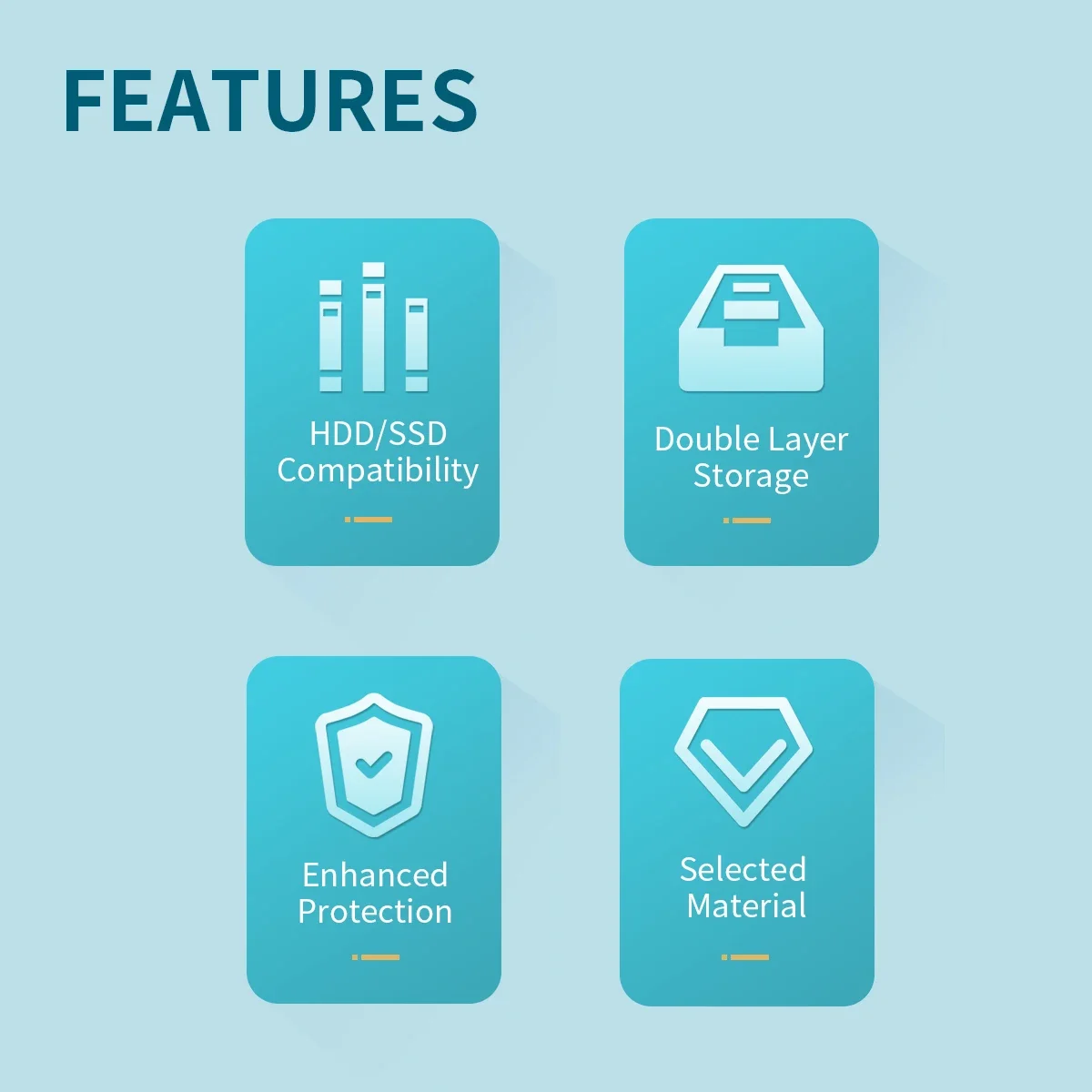 SSD3 2,5 POUCES-ORICO-Boîte de protection pour disque dur 2.5 M.2, avec ...