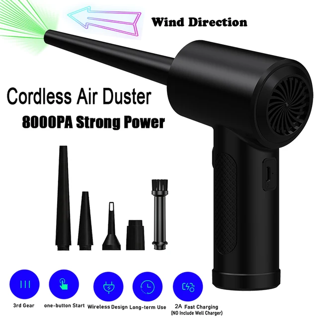 Electric Air Duster 15000mAh Portable Vehicle Car Dust Cleaner 51000RPM ...