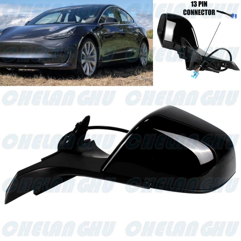 For-Tesla-Model-3-2017-2018-2019-2023-Left-Side-13Pins-Black-Painted ...