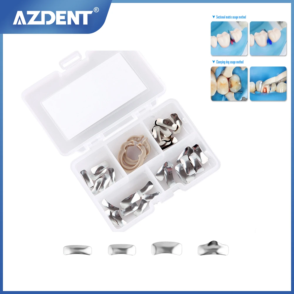 AZDENT-Dental-Sectional-Contoured-Metal-Matrices-Matrix-Refill-30pcs ...