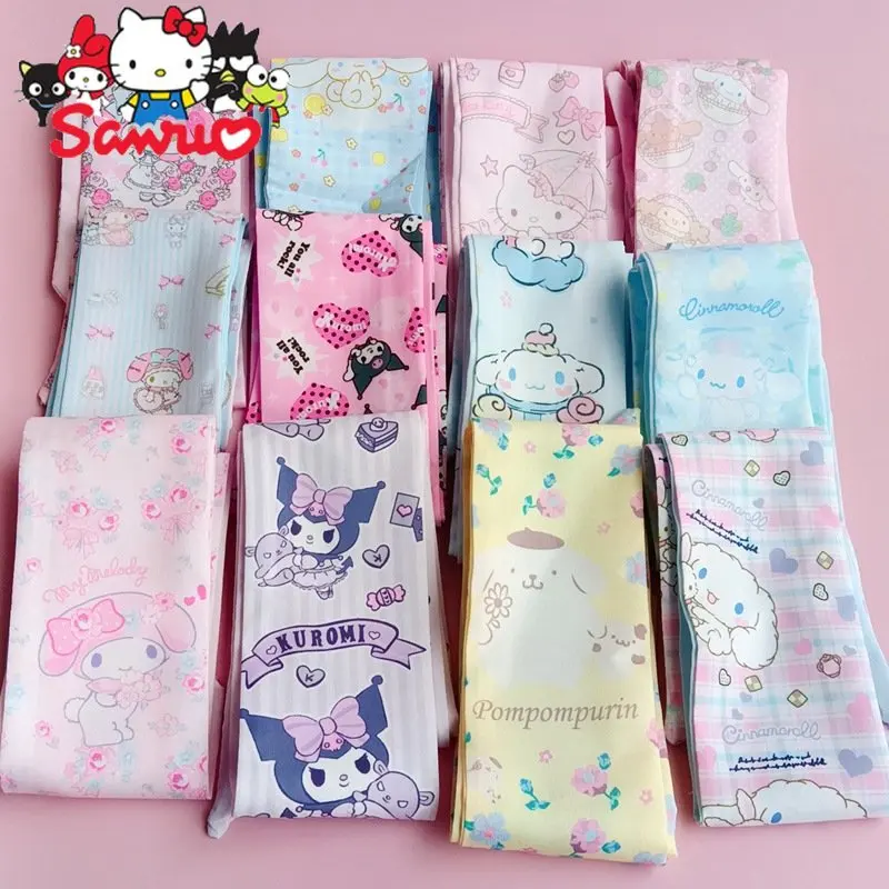 Sanrio-Kuromi-Hello-Kitty-Melody-Cinnamoroll-Pochacco-bufanda-de-seda ...
