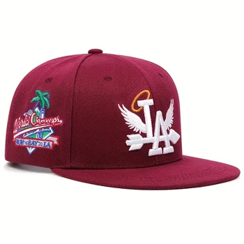 Letter LA Embroidery Snapback Hat Coconut Tree Baseball Caps High ...