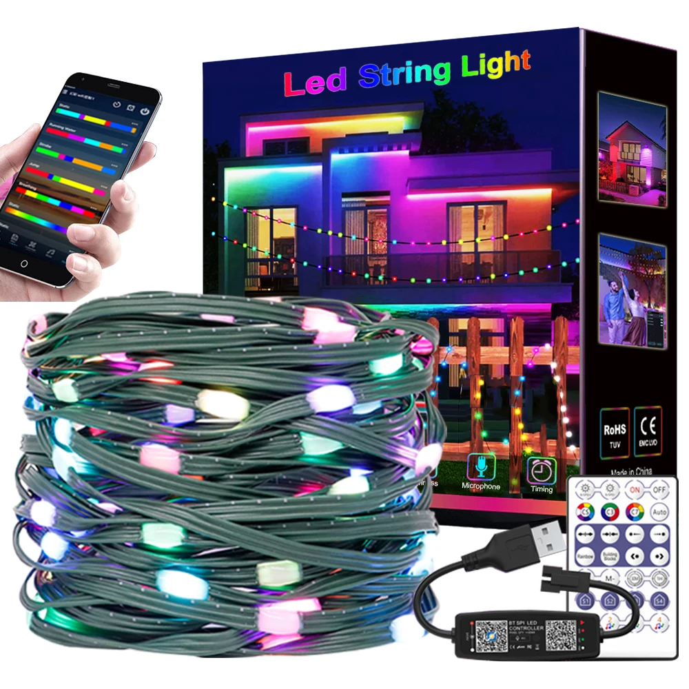 WS2812B-LED-String-5M-10M-20M-RGBIC-Dream-Color-Party-Christmas-Lights ...