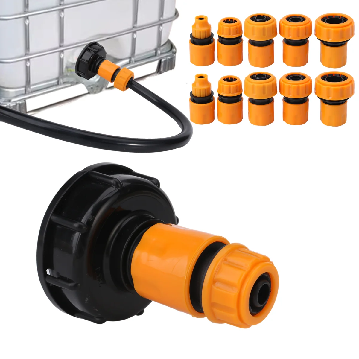 1000L IBC Tank Adapter 8~25mm Garden Irrigation Hose Quick Connector 3/ ...