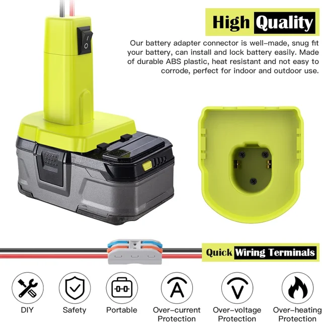 Power Wheels Battery Adapter Ryobi 18V To Power Wheels Adapter Kit - 2 ...