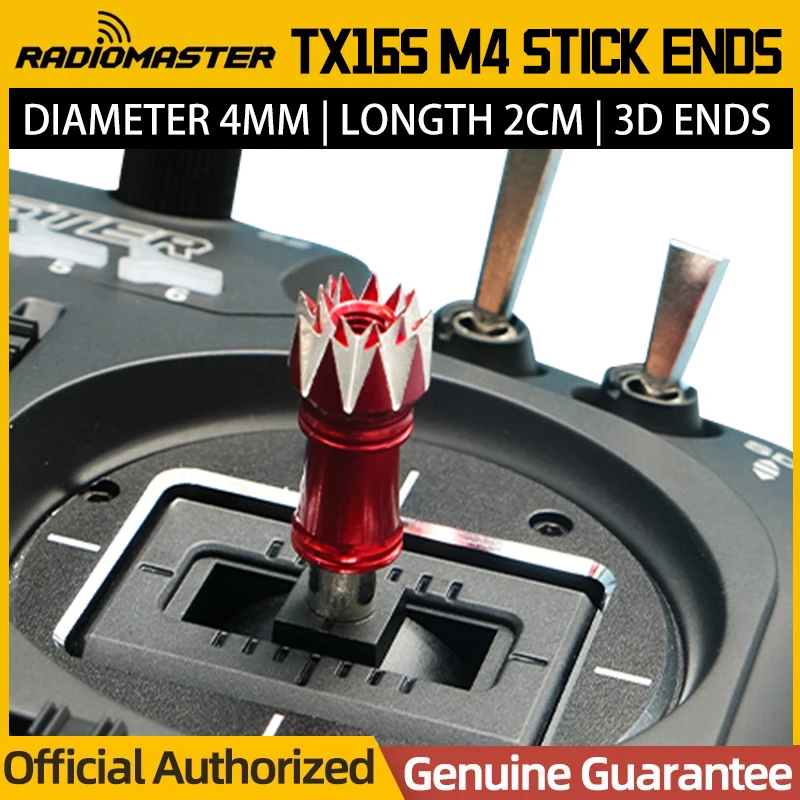 RadioMaster TX16S M4 스레드 CNC 스틱 엔드, RC RadioMaster TX16S 점퍼 T18 T16 ...