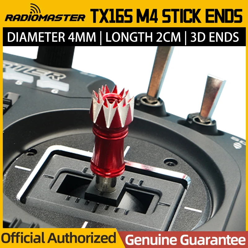 RadioMaster TX16S M4 스레드 CNC 스틱 엔드, RC RadioMaster TX16S 점퍼 T18 T16 ...