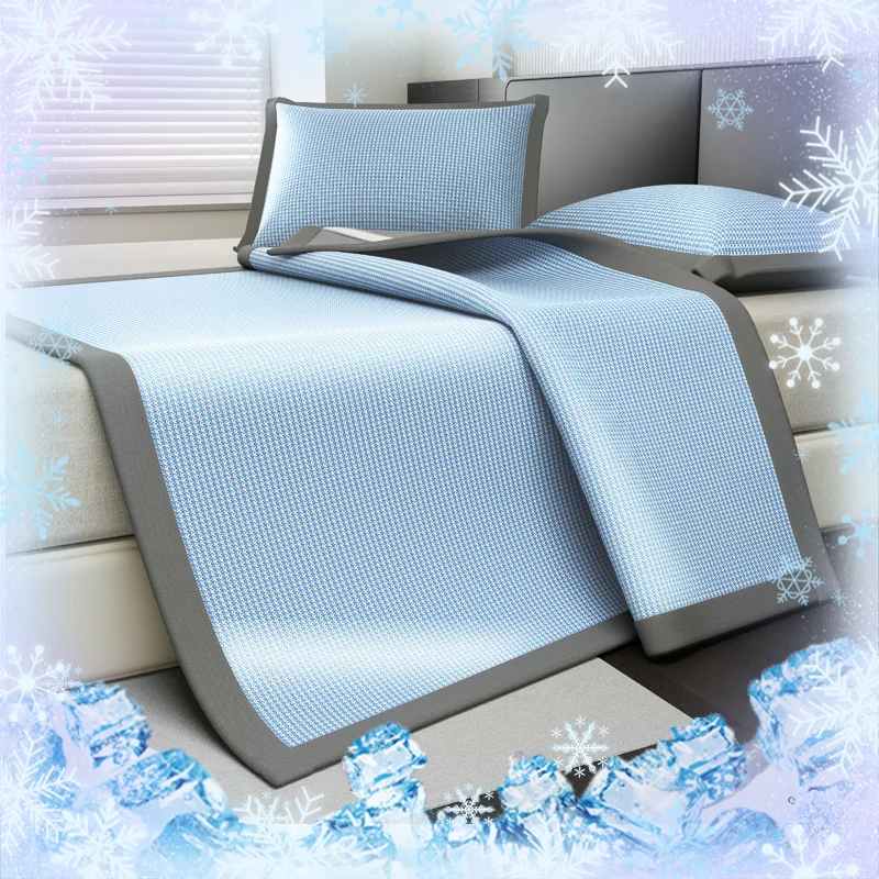 Summer Cooling Ice Silk Bed Sheet Cold Feeling Mattress Cover for Hot ...