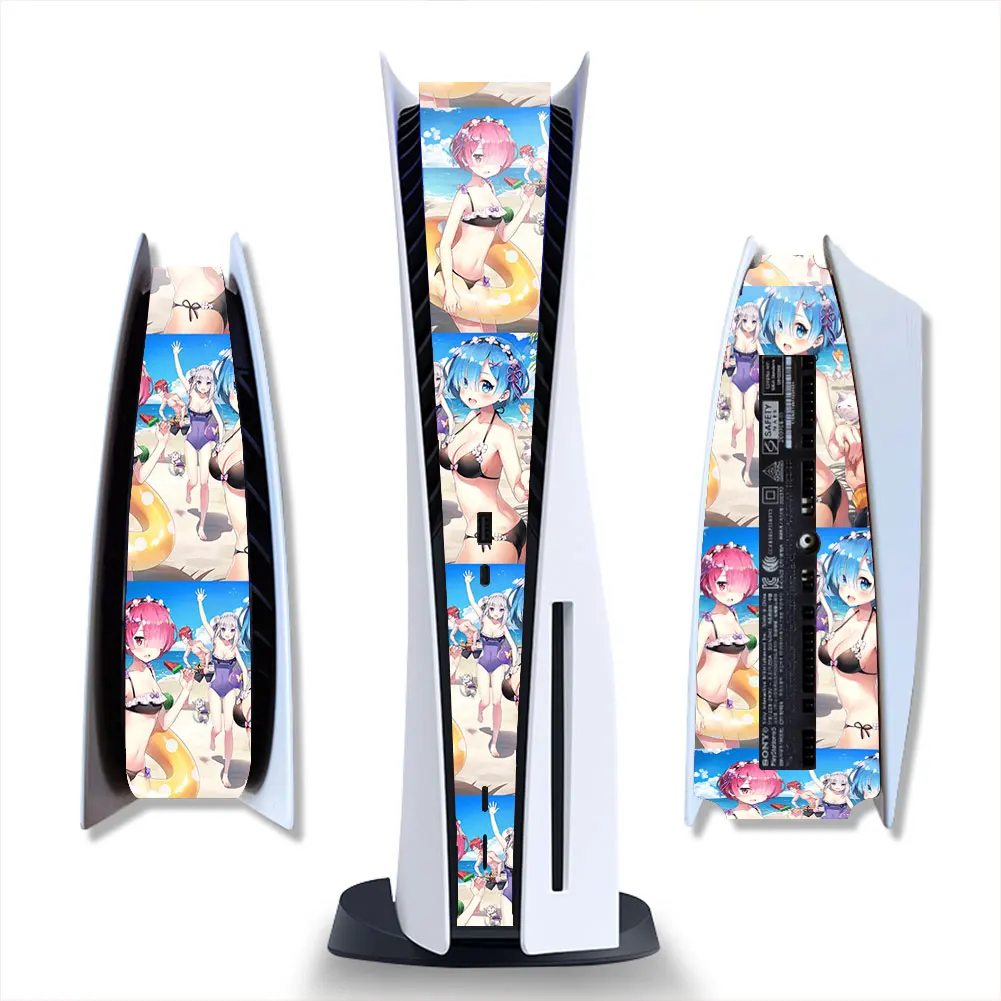 Cartoon Side Sticker For Playstation 5 Digital Console Centre Skin Part ...