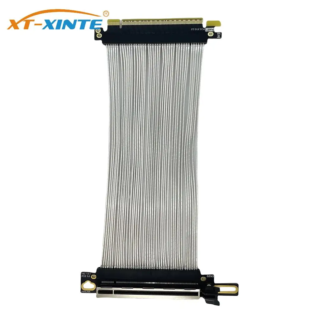 PCIE 5.0 X16 Riser Cable 90° Right Angle GPU Graphics Card Extension ...