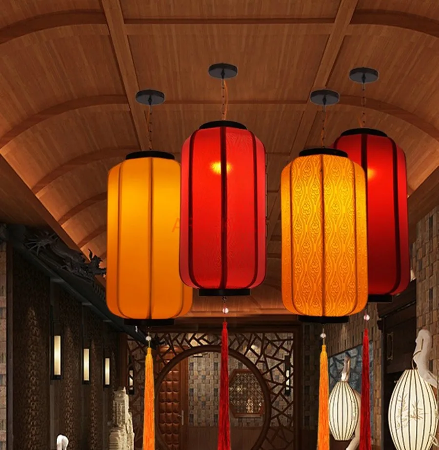 1pcs Chinese style antique pendant lamp sheepskin lantern decoration ...