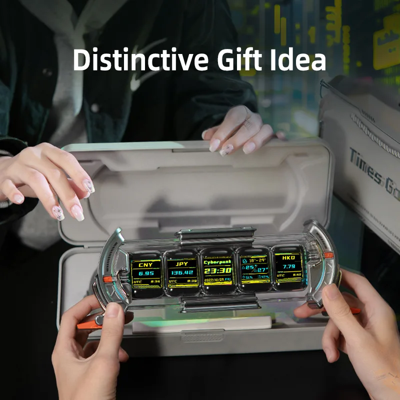 Wi-Fi Desk Clock 6.2 Inch Smart Quantum Nixie Clock – Wi-Fi Digital ...