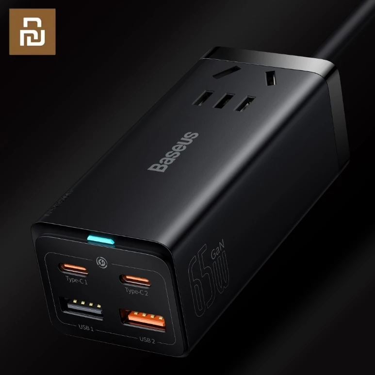 Youpin-Baseus-regleta-de-alimentaci-n-de-escritorio-GaN3-Pro-Cargador ...