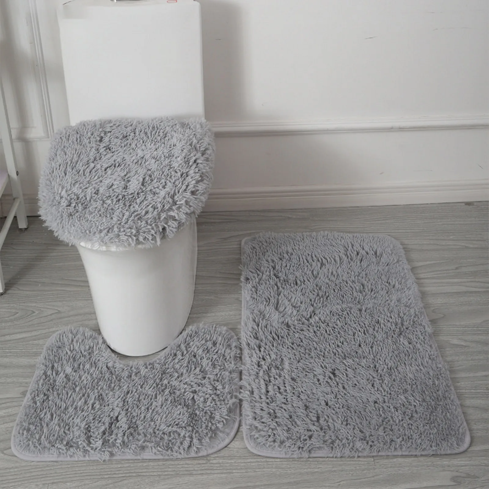Toilet-Seat-Cover-3Pcs-Set-Bath-Mat-Shower-Room-Floor-Rug-Home-Bathroom ...