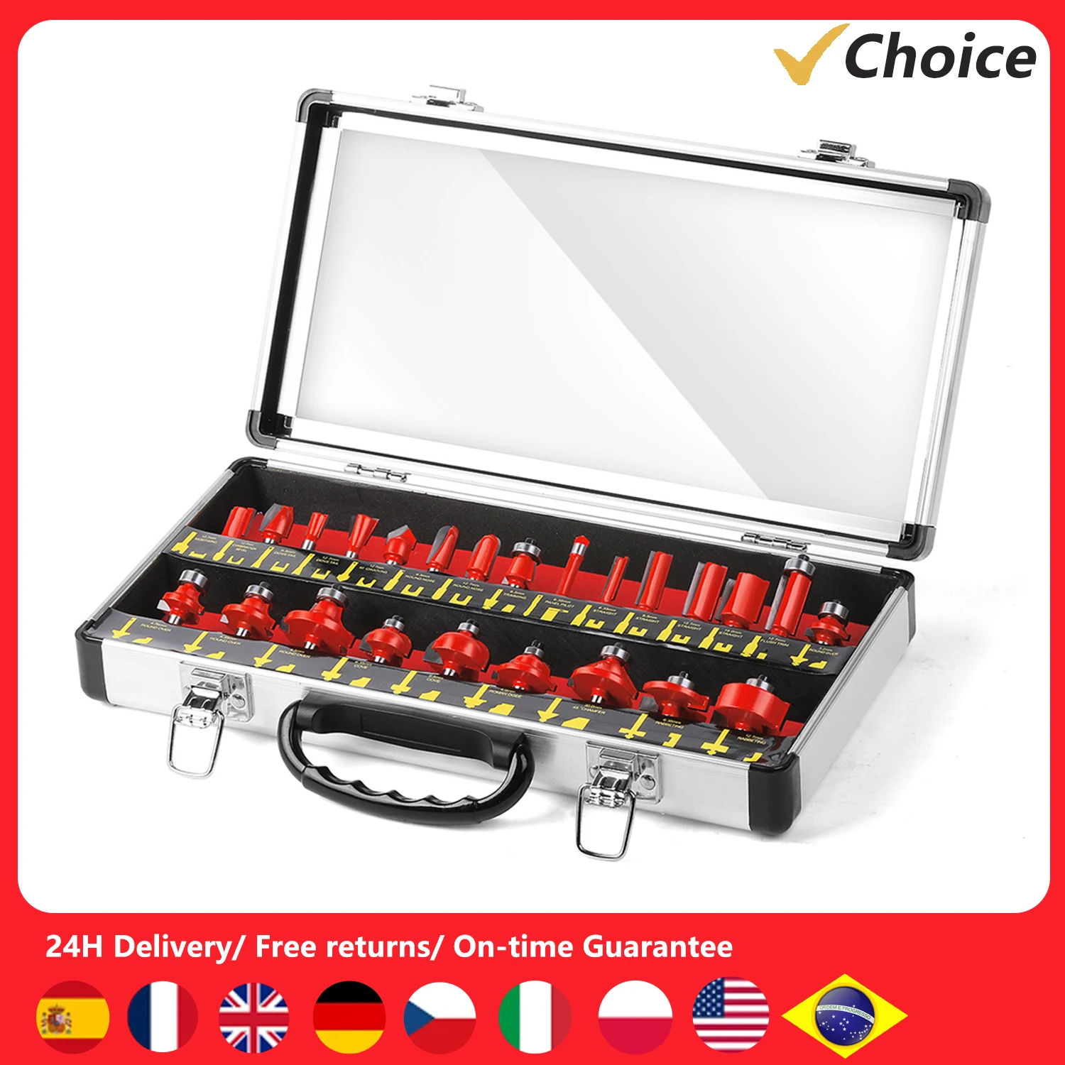 24pcs-Woodworking-Milling-Cutter-6mm-Shank-Trimming-Machine-Fillet ...