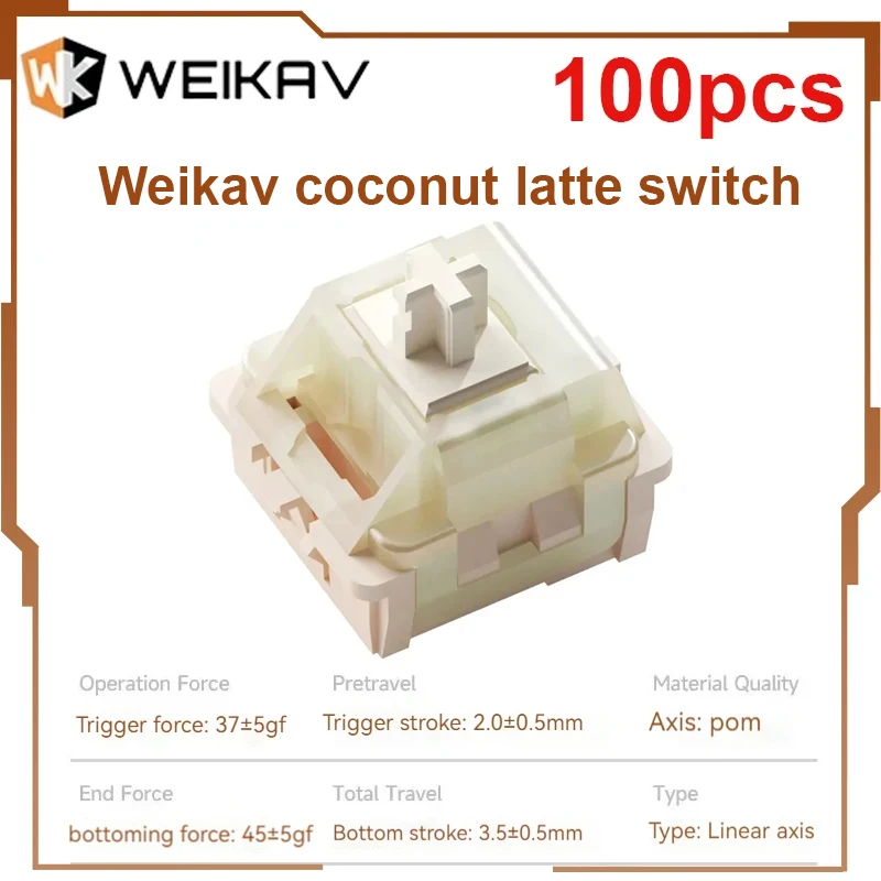 100pcs-Weikav-coconut-latte-Switch-Mechanical-Keyboard-Switches-Hifi ...