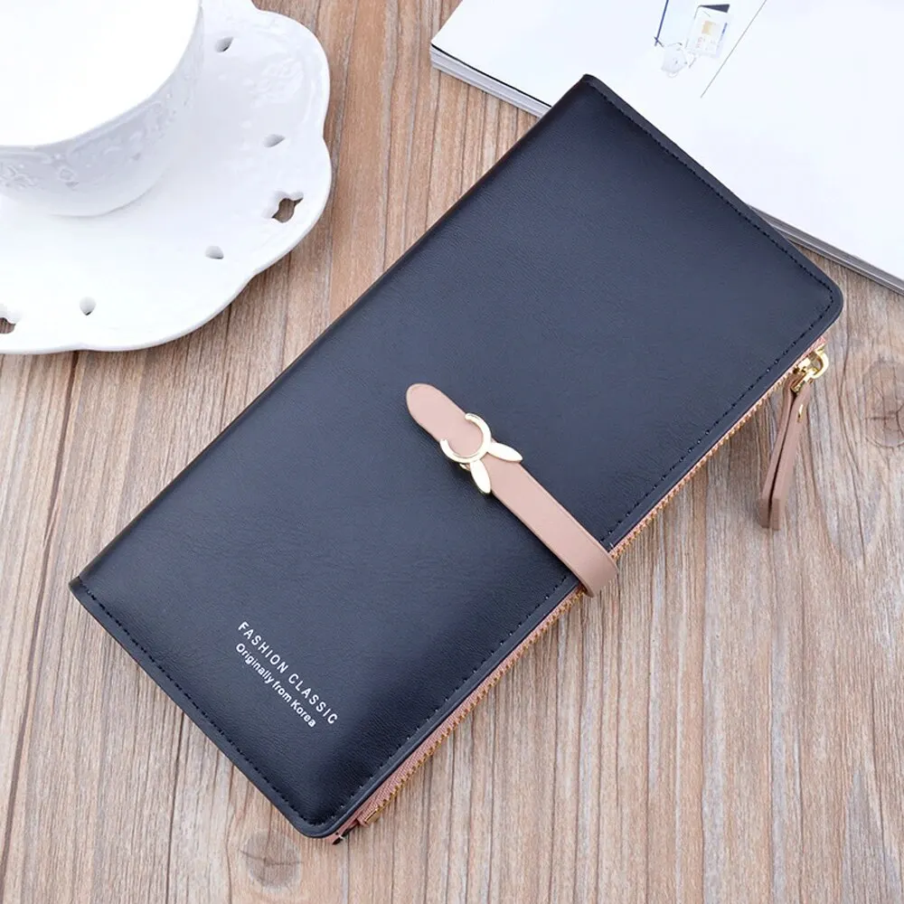 Luxury Long Wallet Purses for Women New Trend Slim Wallets Female Multi ...