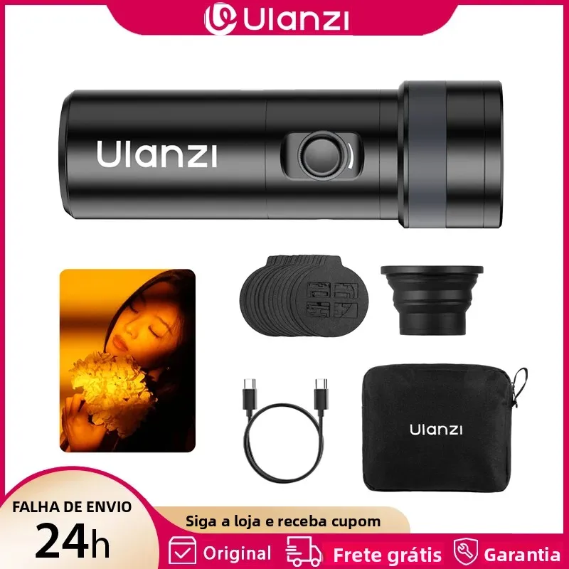 Ulanzi lm01 rgb 10w lanterna fotográfica 4 cores escurecimento ...