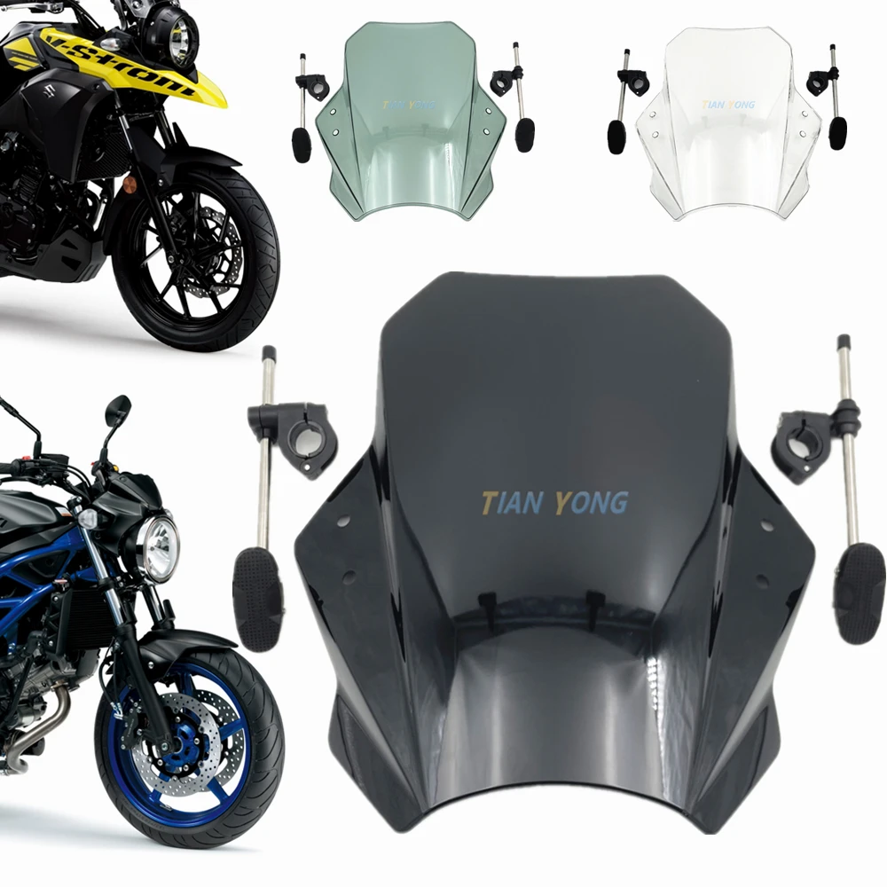 For-Suzuki-SV650-SV-650-V-Storm-250-Moto-Windscreen-Up-Down-Adjustable ...