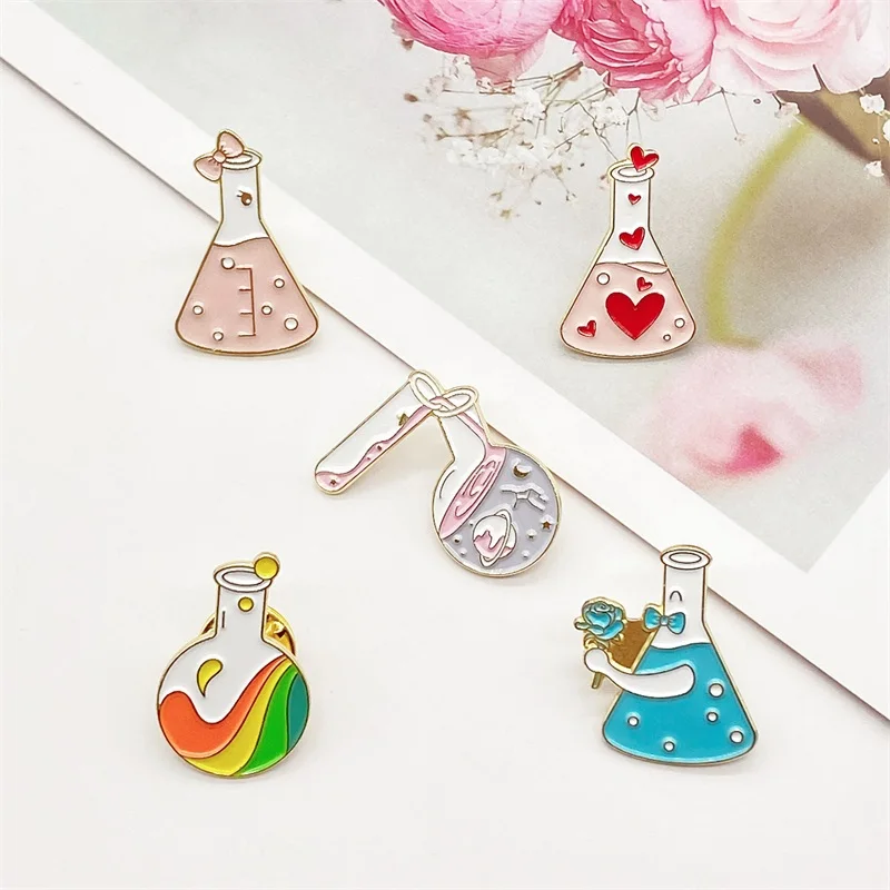 Educational Accessories 4-Piece Science Brooch Set - Microscope, Beaker ...
