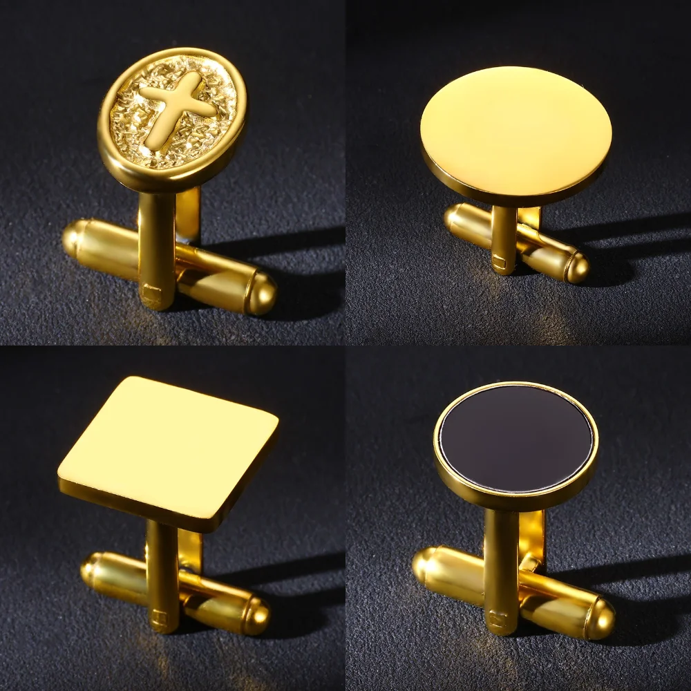 1-pcs-Gold-Color-Cross-Cufflink-Women-Stainless-Steel-Jewelry-fashion ...
