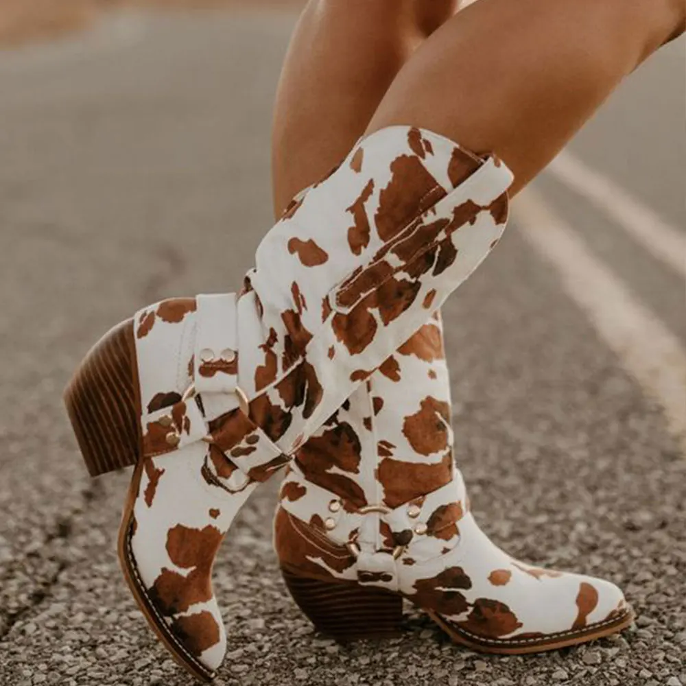 Aosprhiraylian-botas-vaqueras-Vintage-para-mujer-zapatos-occidentales ...