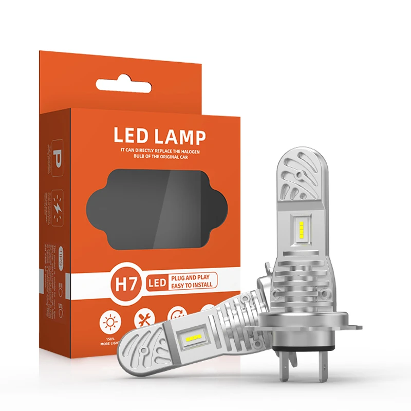 DAWNKNIGHT H7 H18 LED Headlight Bulb Plug And Play Light Bulb 1:1 Mini ...