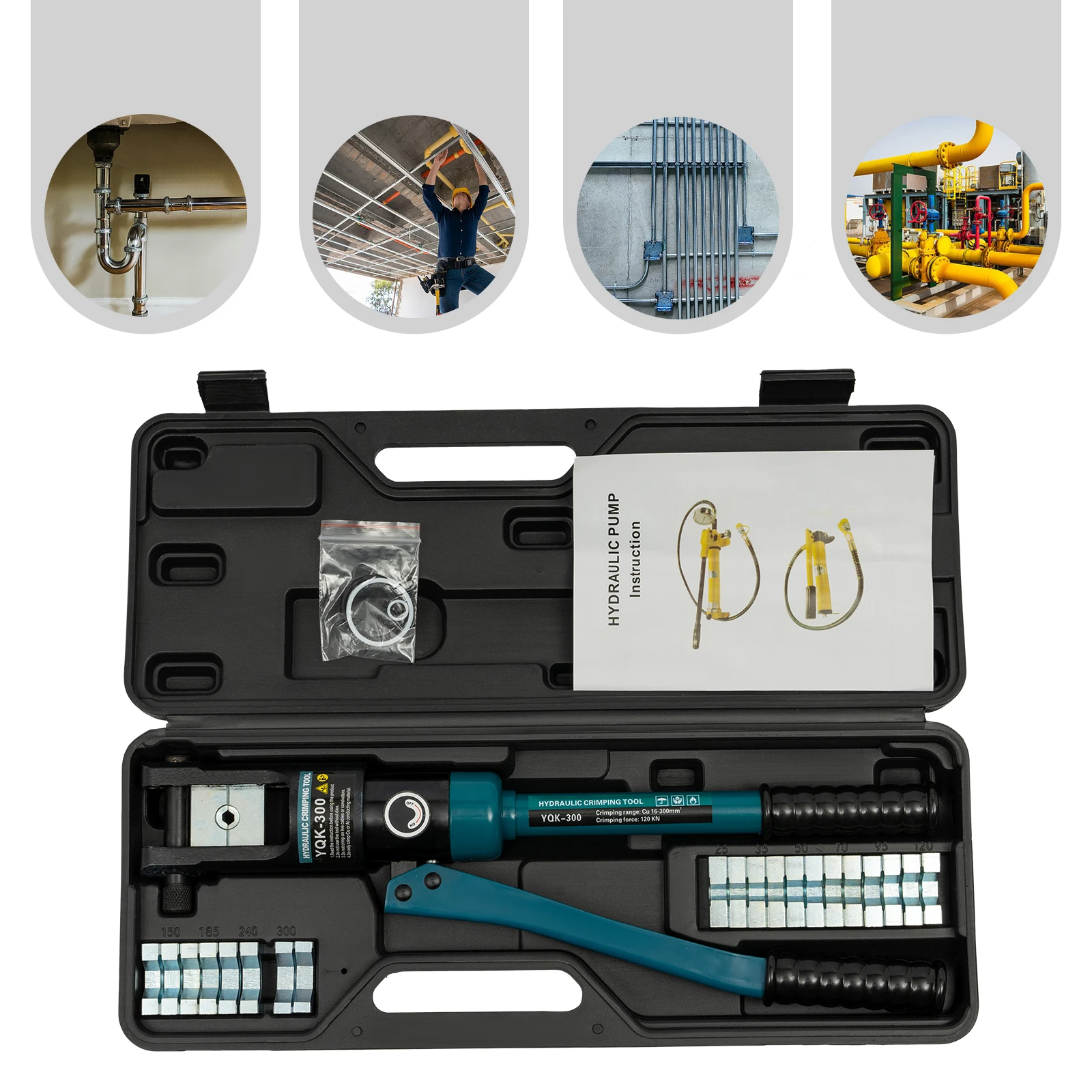 YQK-300-Hydraulic-Crimp-Press-Squeeze-Tools-Pliers-Cable-Shoe-Press ...