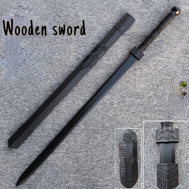 Bamboo Wooden Tang Horizontal Knife Wooden Knife with Sheath Han Sword ...