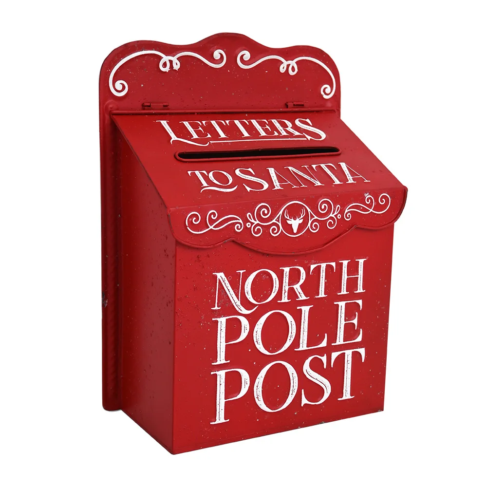 Outdoor Garden Metal Mailbox Christmas Mailbox Leaving Message Post Box ...
