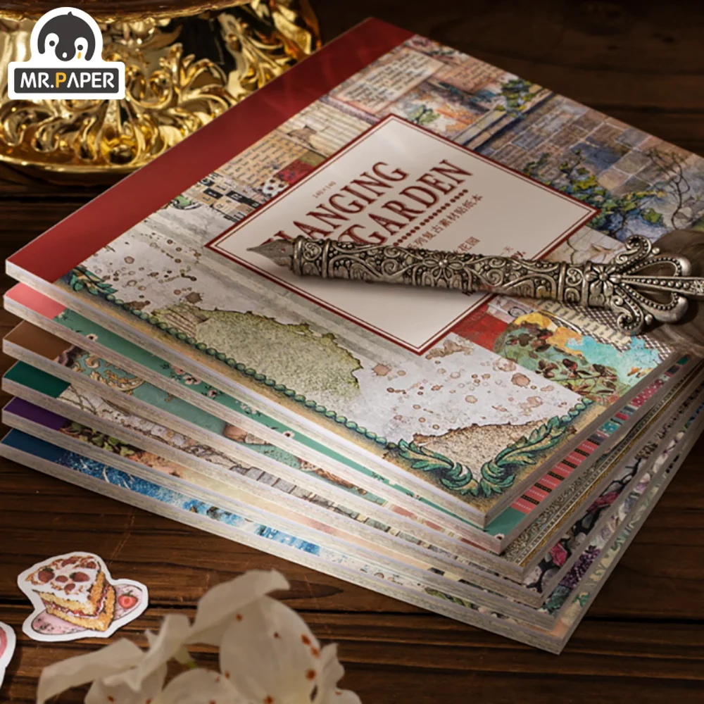 Mr. Paper 6 Style 25pcs/book Vintage Character Washi Sticker European ...