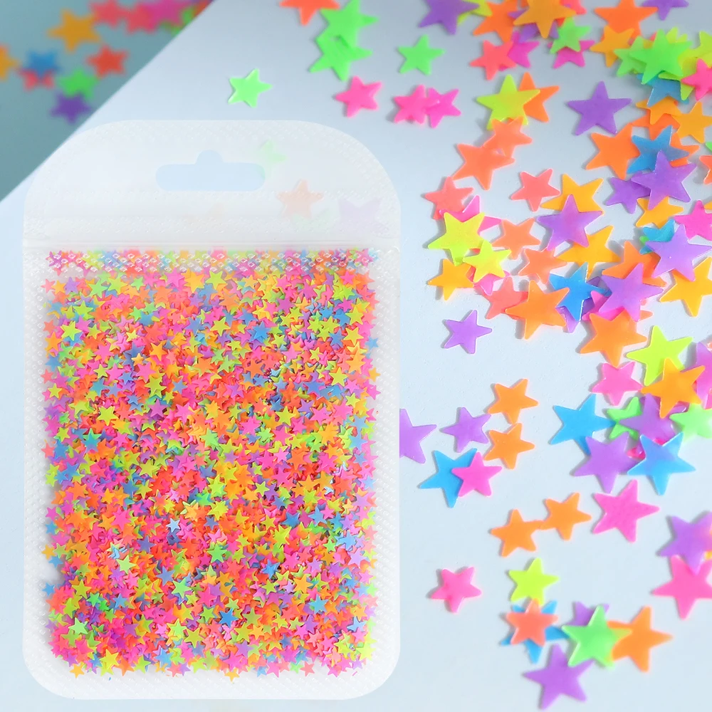 Fluorescent-Stars-Sequins-Glitter-For-Epoxy-Resin-Filling-Neon-Five ...