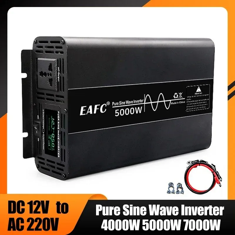 4000W 5000W 7000W 正弦波インバーター 強力DC12VからAC220V電圧変換 50Hz パワーコンバーター ソーラーカー ...