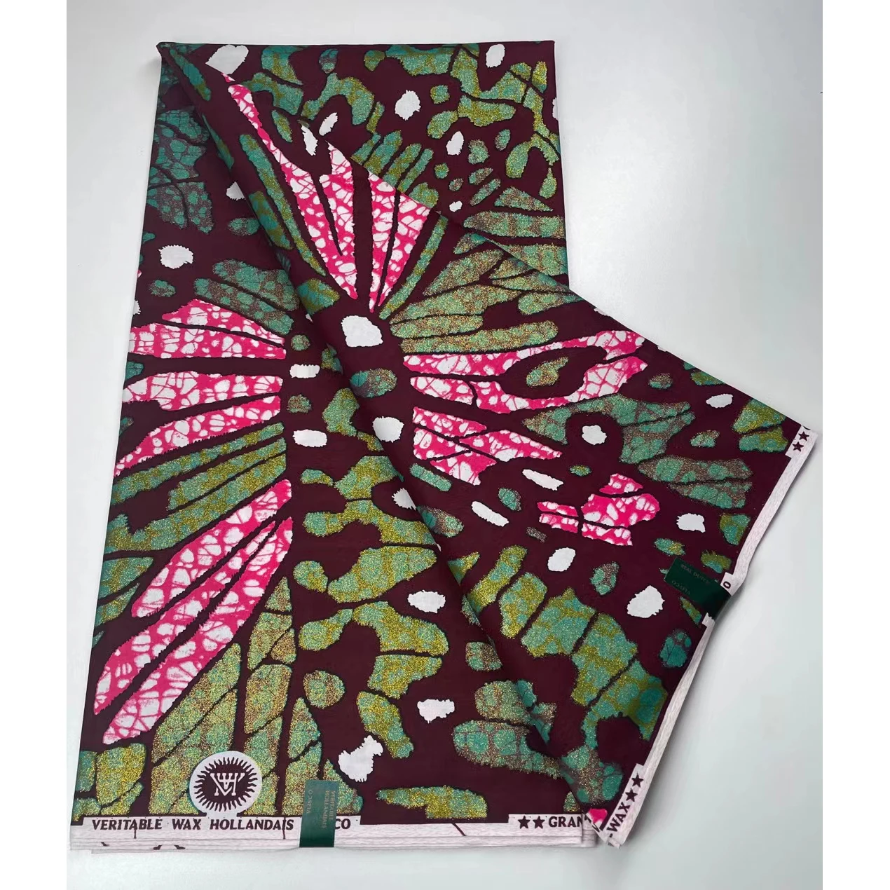 Tissu,Tissu africain de soirée en coton pour femmes, Wax hollandais, 6yards par pièce, tissu ...